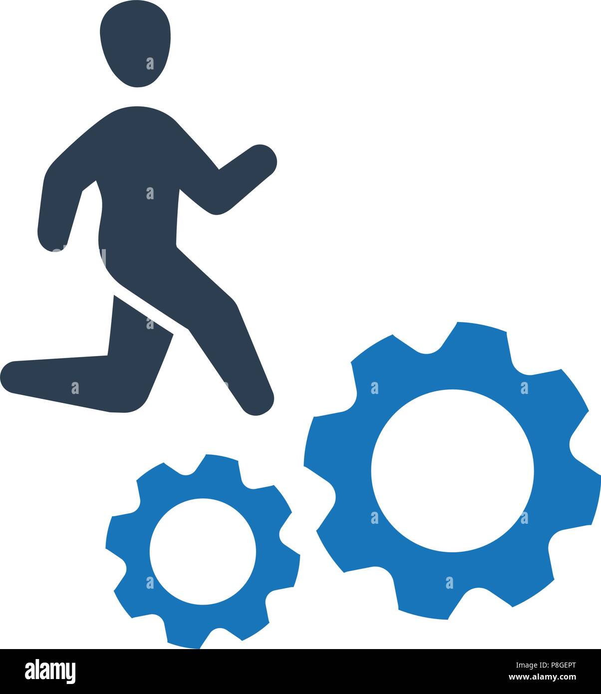 Employee Working Icon Stock Vector Image & Art - Alamy