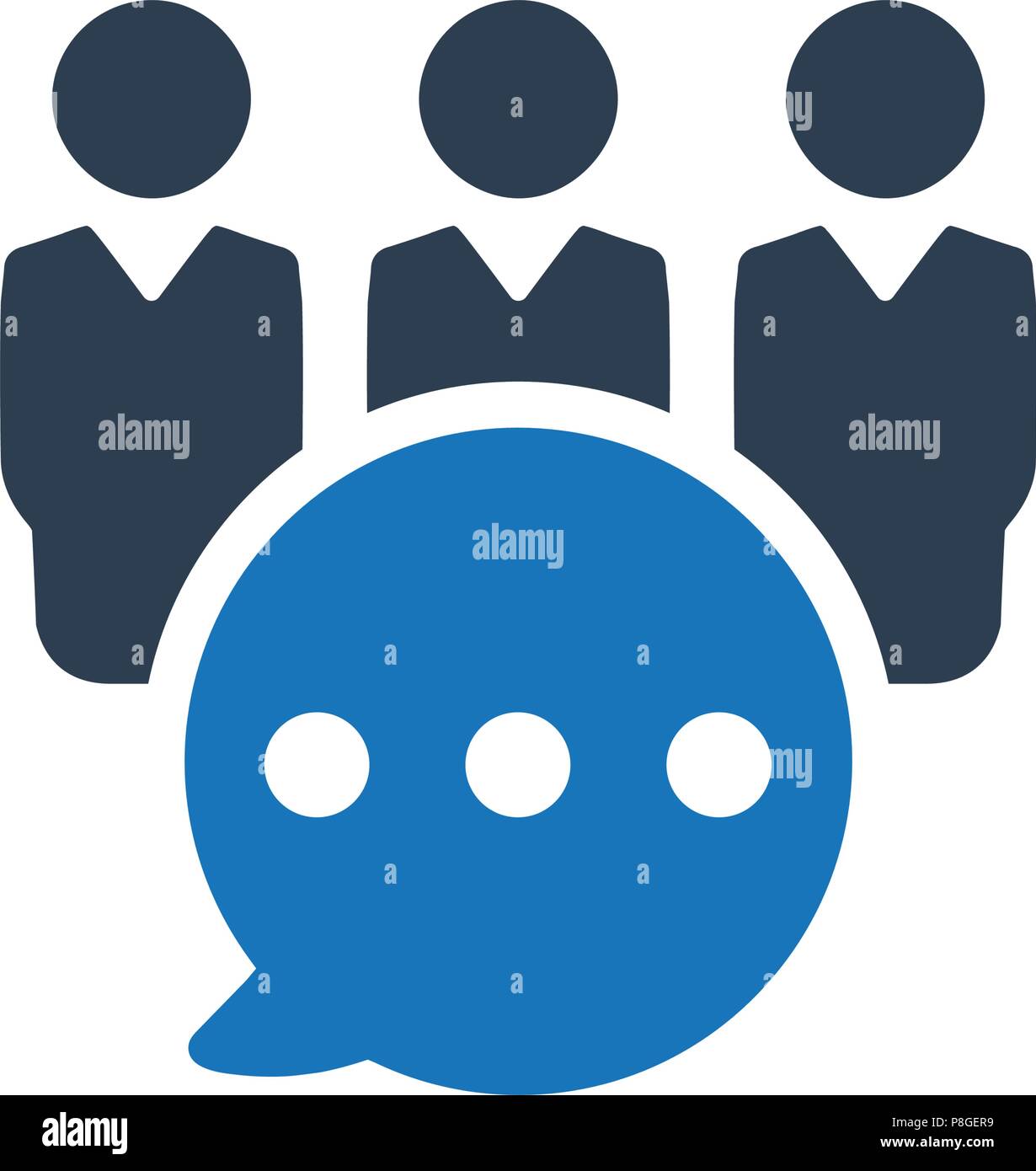 Business Group Discussion Icon Stock Vector Image & Art - Alamy