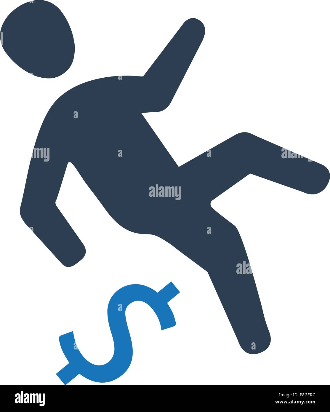 Falling accident Stock Vector Images - Alamy