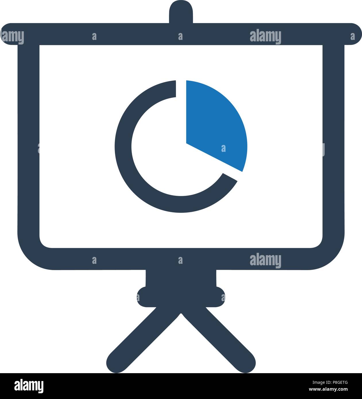 Presenting Business Report Icon Stock Vector Image & Art - Alamy