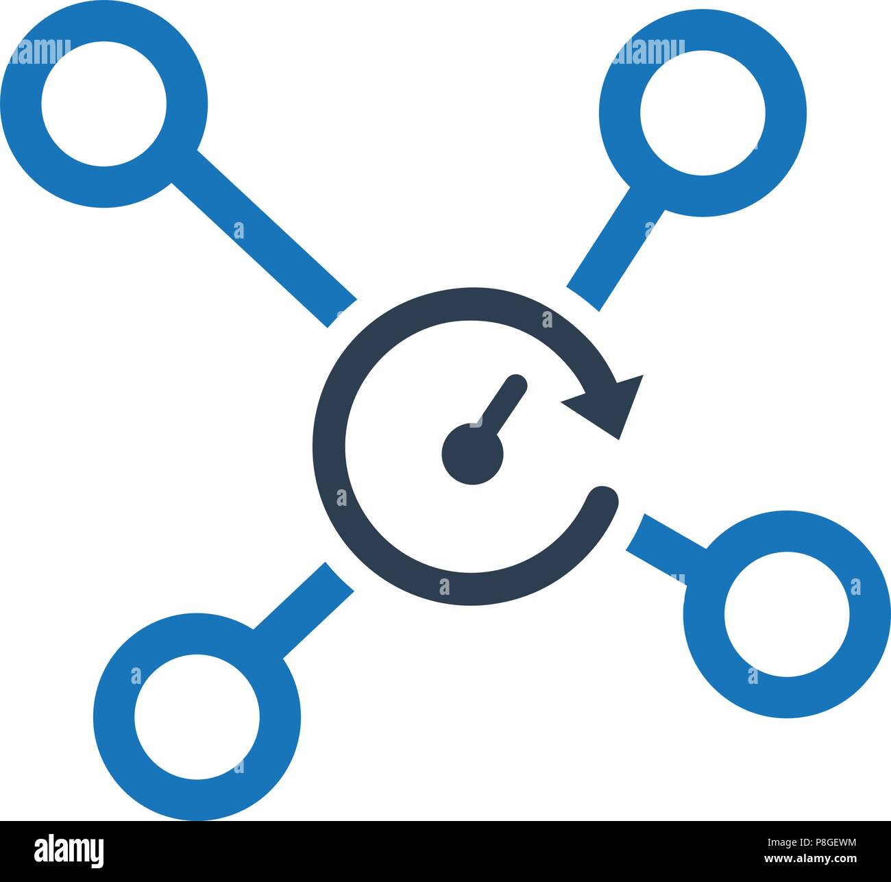 Time Network Icon Stock Vector Image & Art - Alamy