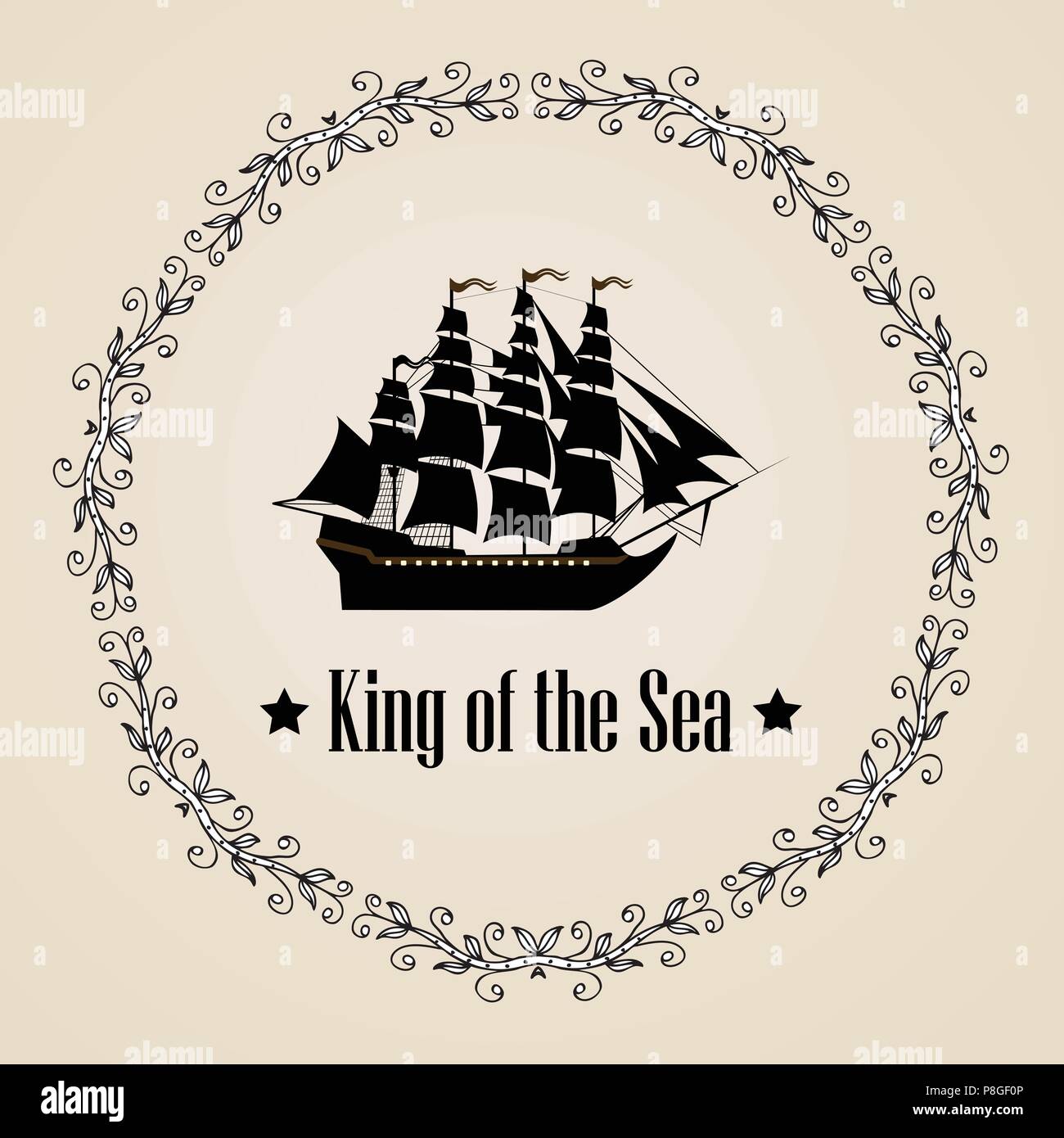 Sign of King of the Sea Stock Vector Image & Art - Alamy