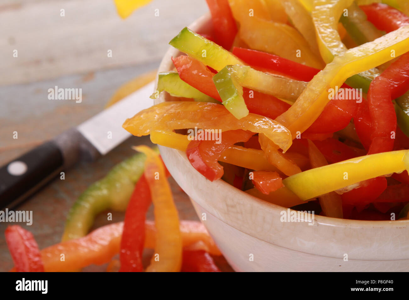 Julienne capsicum peppers hi-res stock photography and images - Alamy