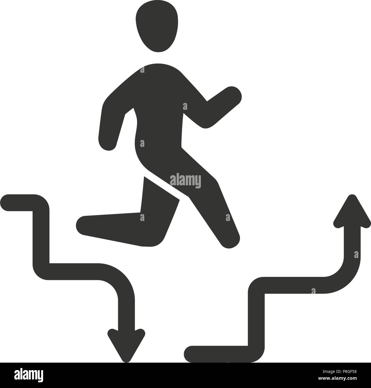 Business Crisis Overcome Icon Stock Vector Image & Art - Alamy