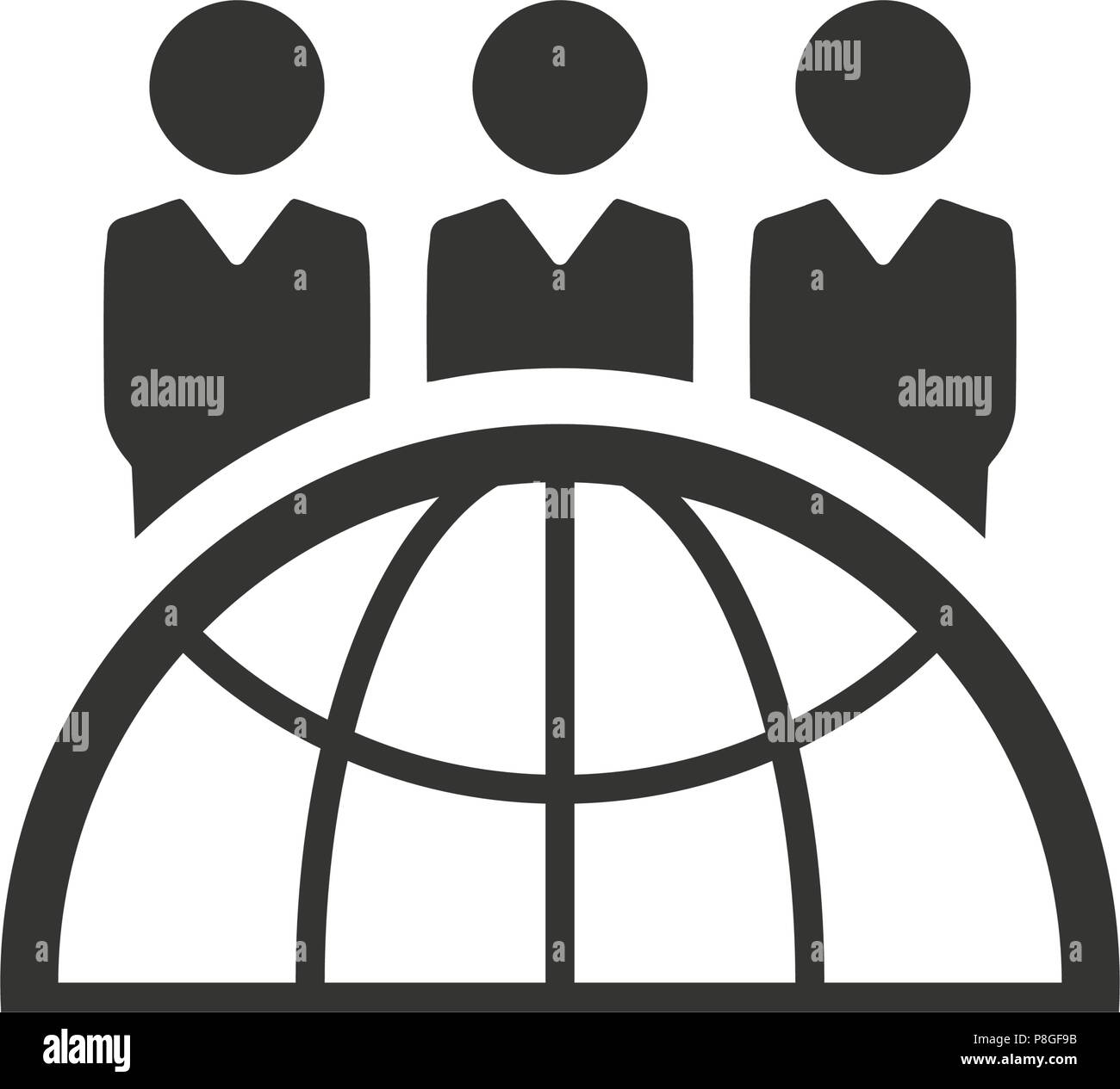 Global business team Icon Stock Vector Image & Art - Alamy