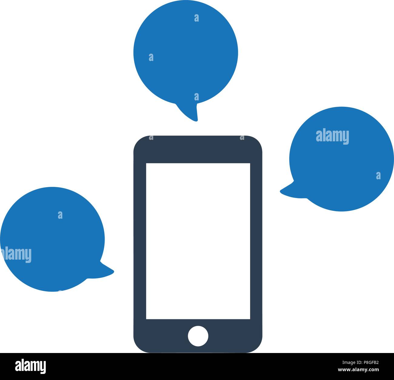 Mobile Chatting Icon Stock Vector Image & Art - Alamy