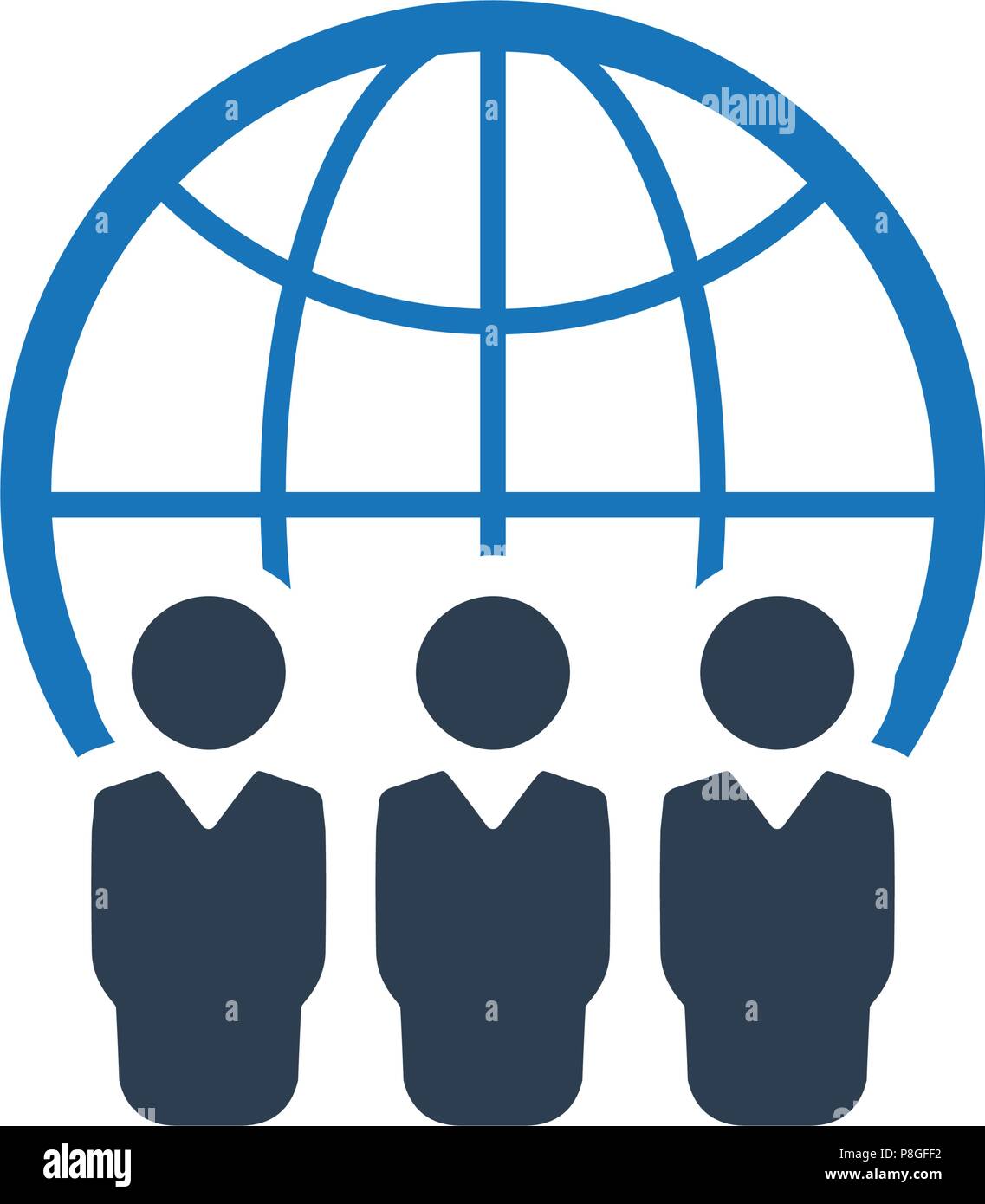Global business team Icon Stock Vector Image & Art - Alamy