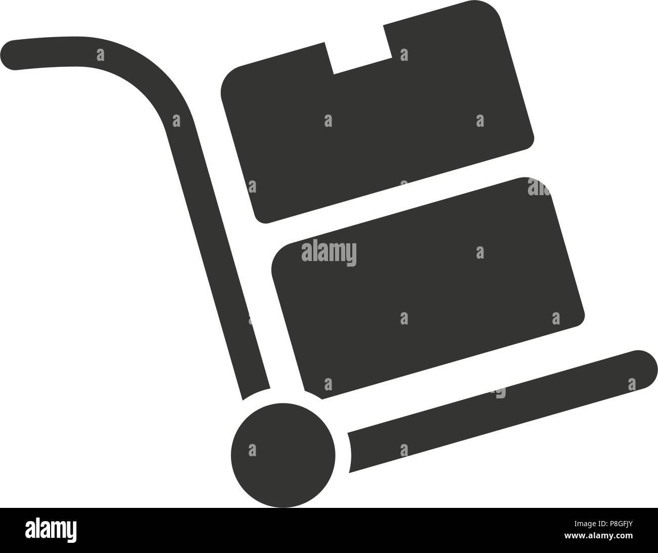 Hand Trolley Icon Stock Vector Image & Art - Alamy