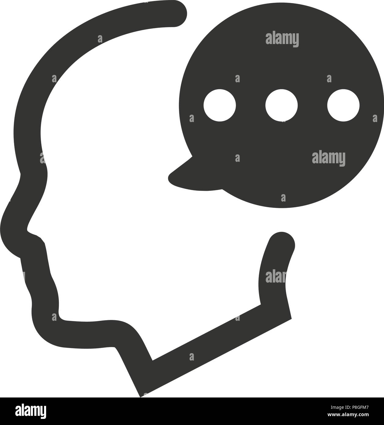 Thinking icon Stock Vector Images - Alamy