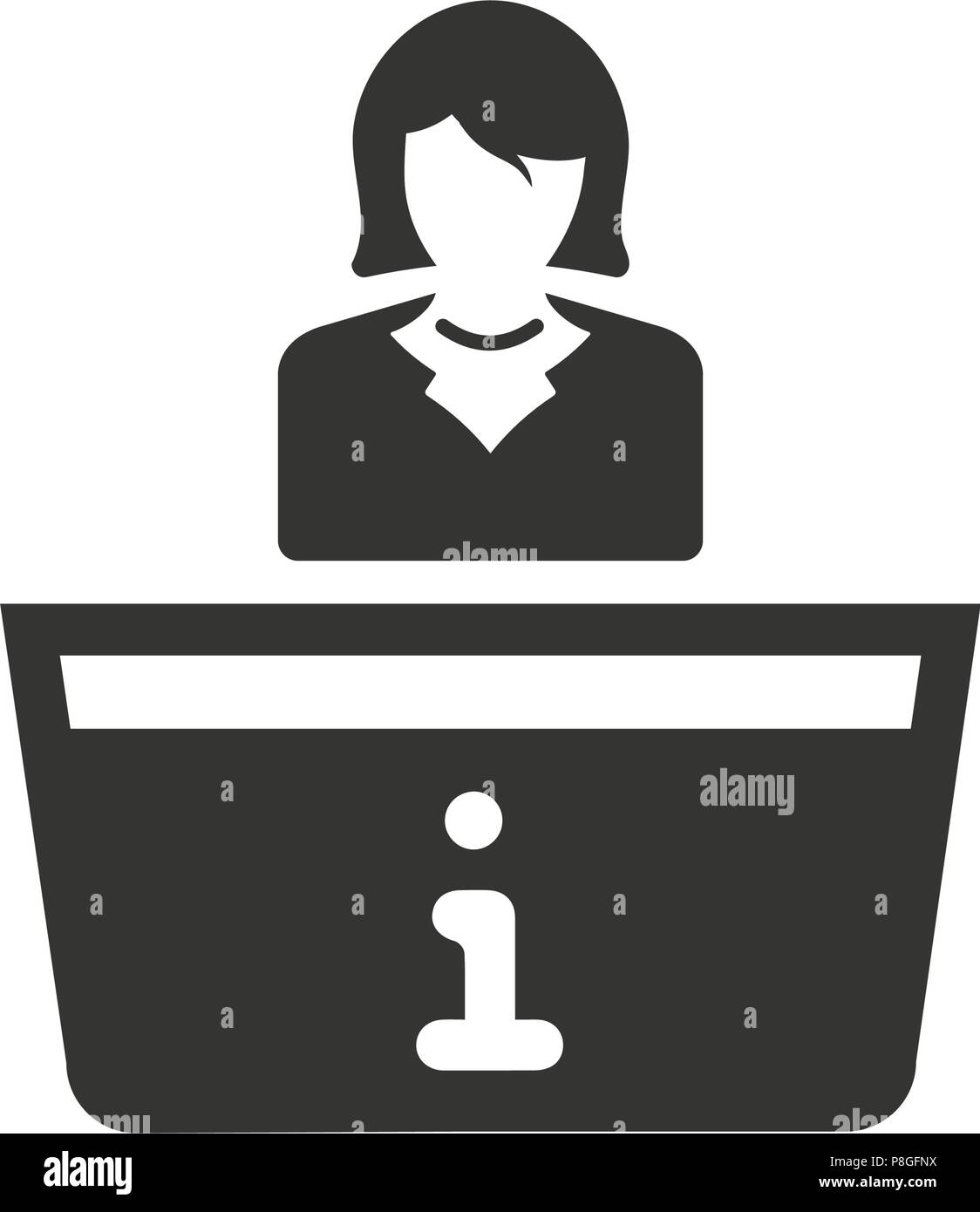 Information Desk Icon Stock Vector Image & Art - Alamy