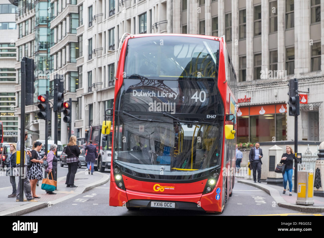 Red London bus, London, England Stock Photo - Alamy