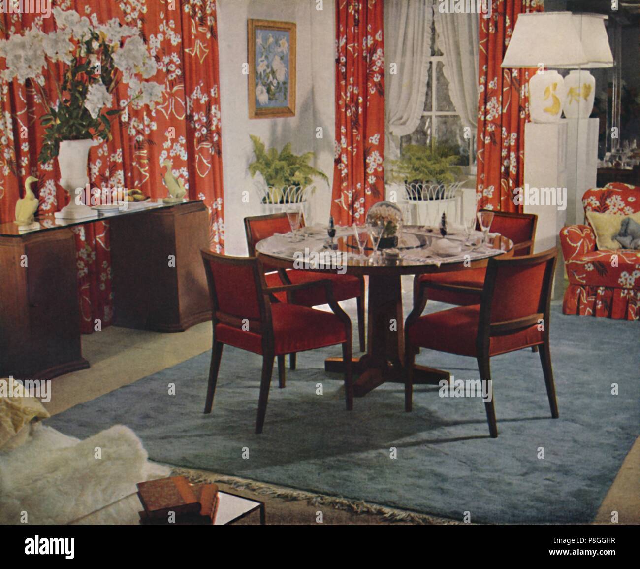 'Dining-Room Designed By Hayes Marshall', 1939. Artist: Unknown Stock ...