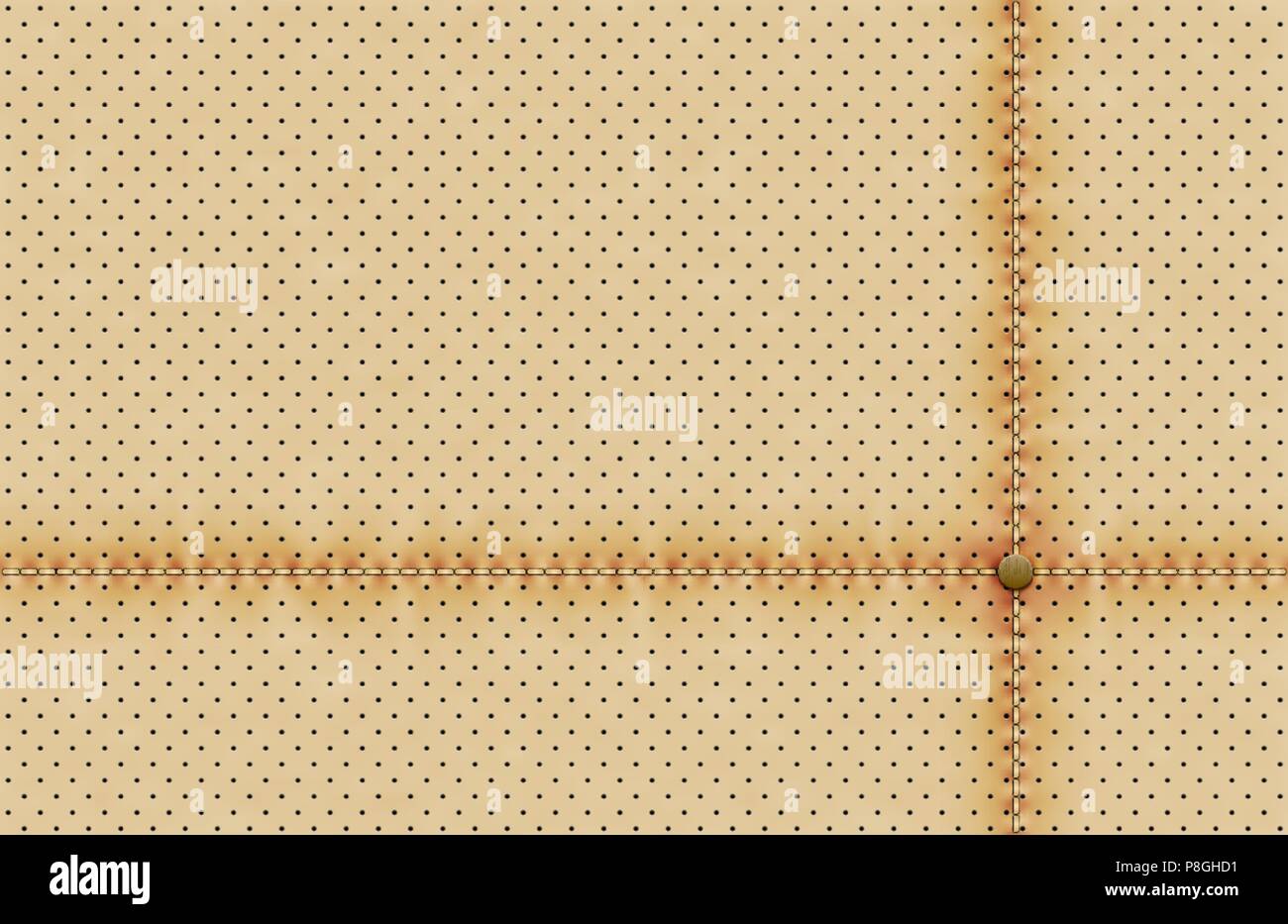 Vector light perforated leather texture wallpaper. Realistic perforated ...