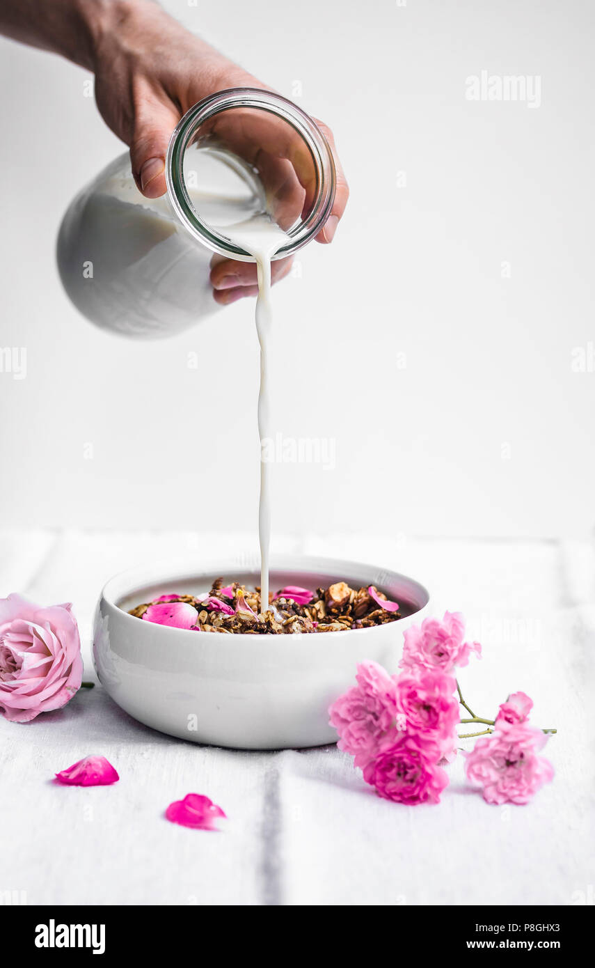Pink rose milk hi-res stock photography and images - Alamy