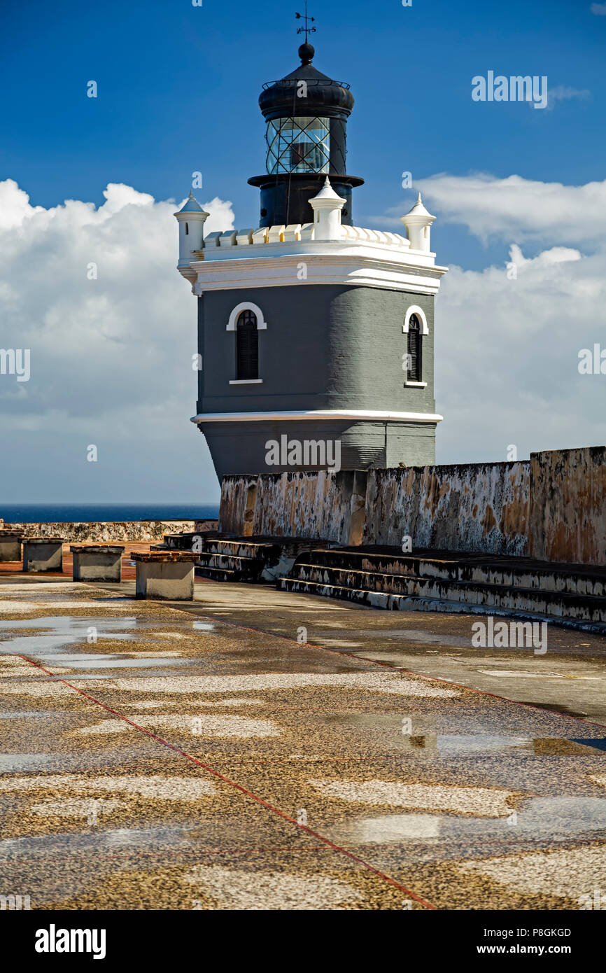 Lighthouse, San Felipe del Morro Castle, San Juan National Historic ...