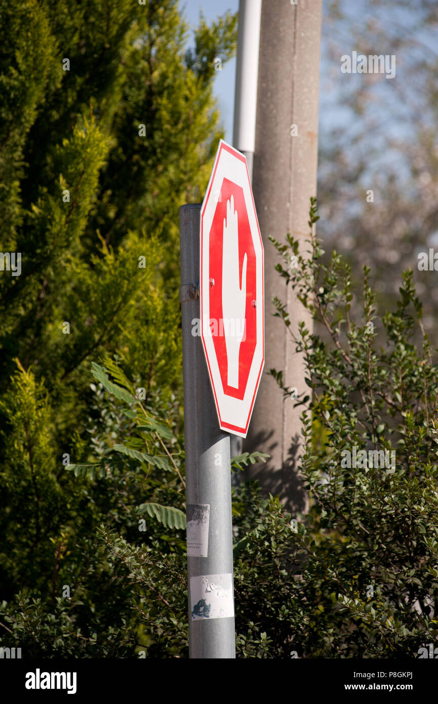 Traffic police stop sign hi-res stock photography and images - Alamy