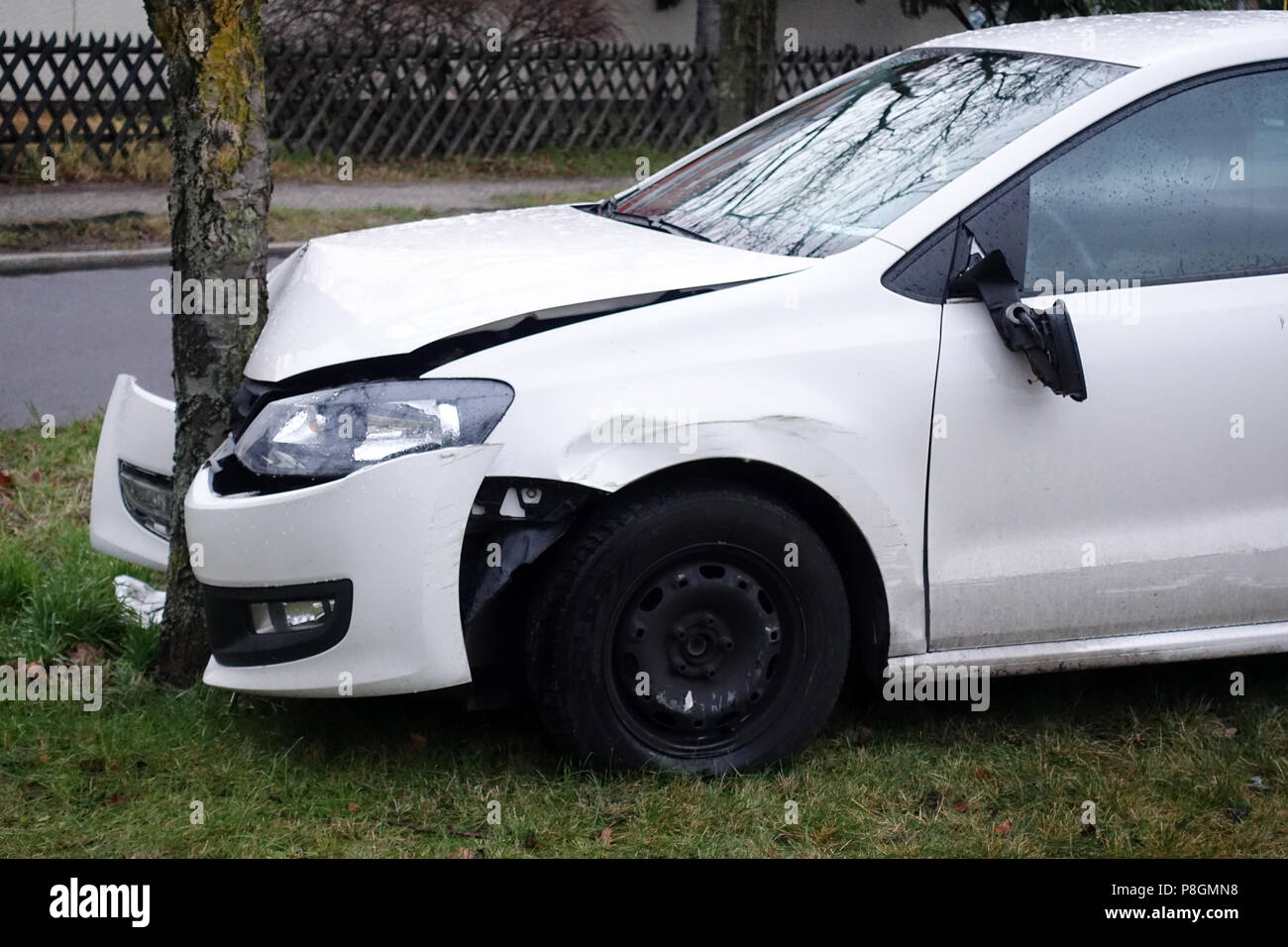 Car Against A Tree