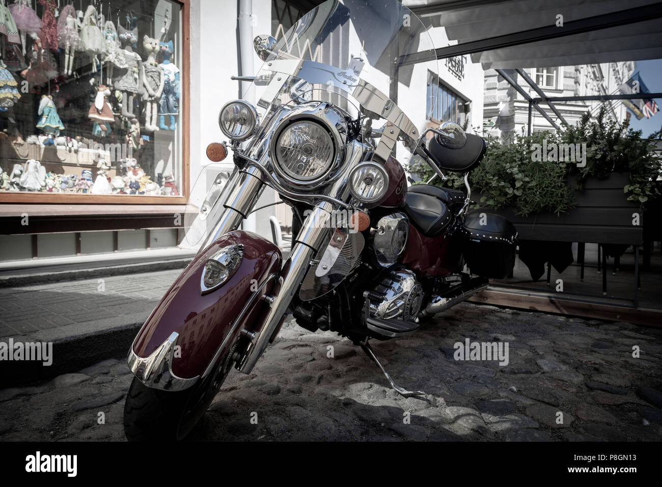 Bmw motorcycle in the street of Tallin, Estonia Stock Photo - Alamy