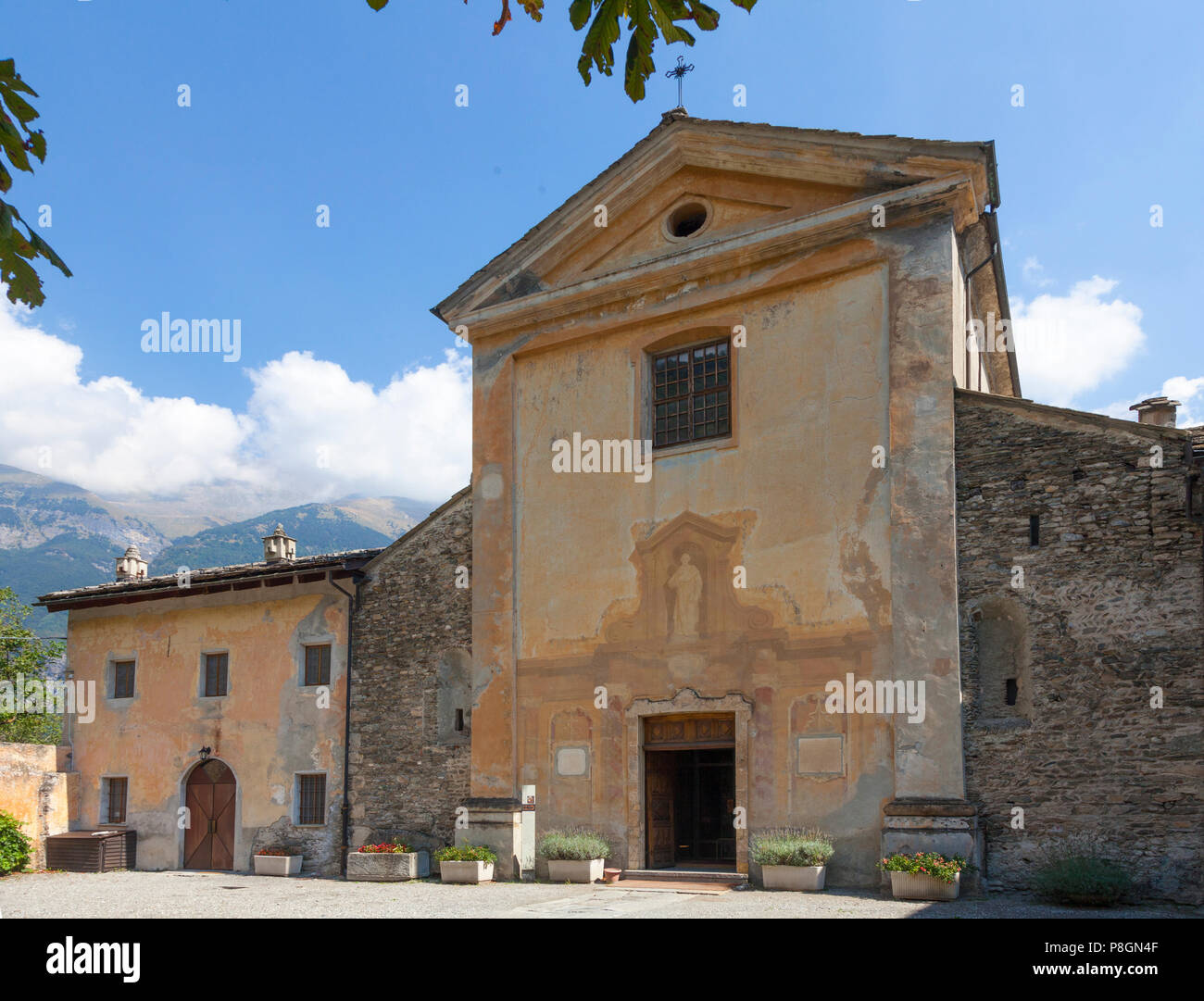 Novalesa Abbey (Italian: Abbazia di Novalesa) Benedictine monastery ...
