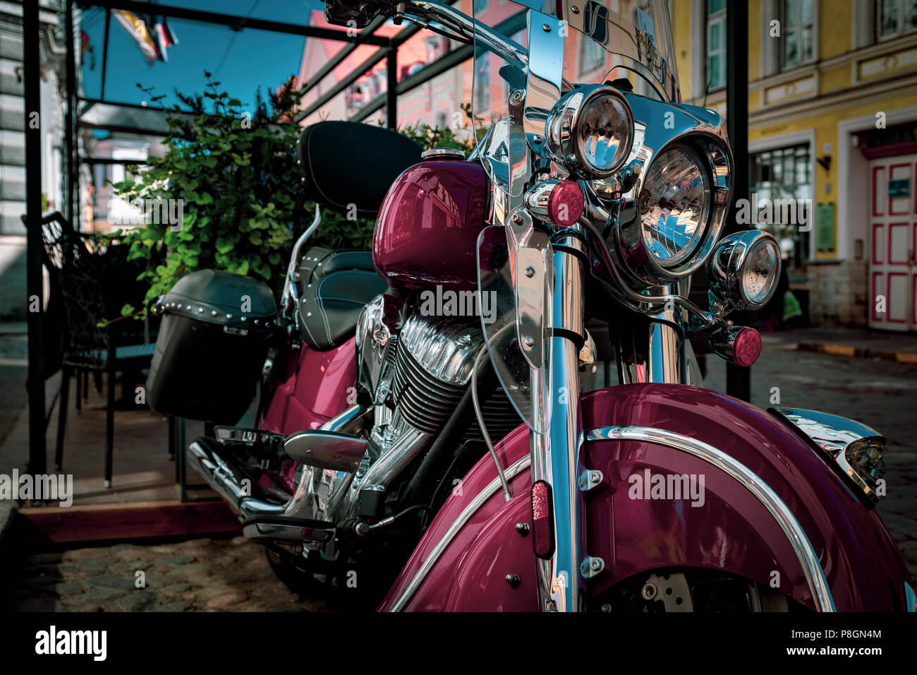 Bmw motorcycle in the street of Tallin, Estonia Stock Photo - Alamy