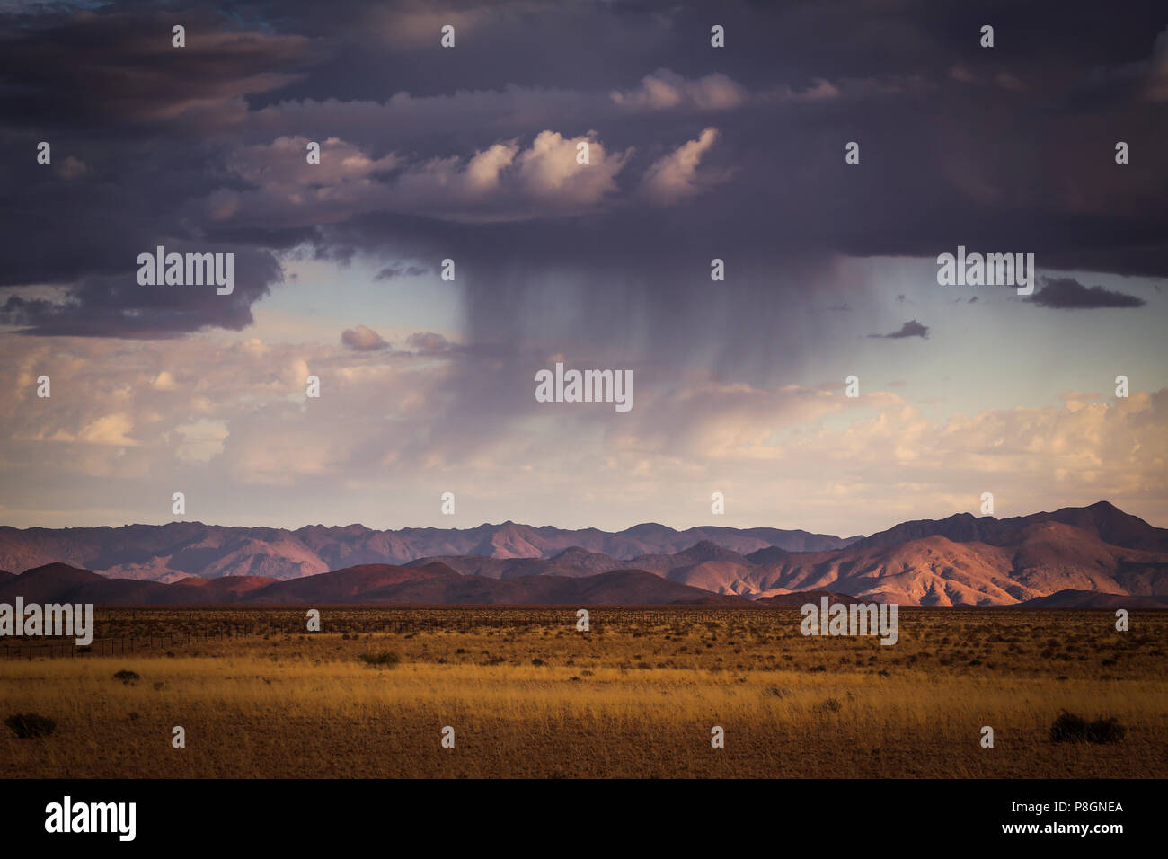 A rain storm in the Namibian desert Stock Photo - Alamy