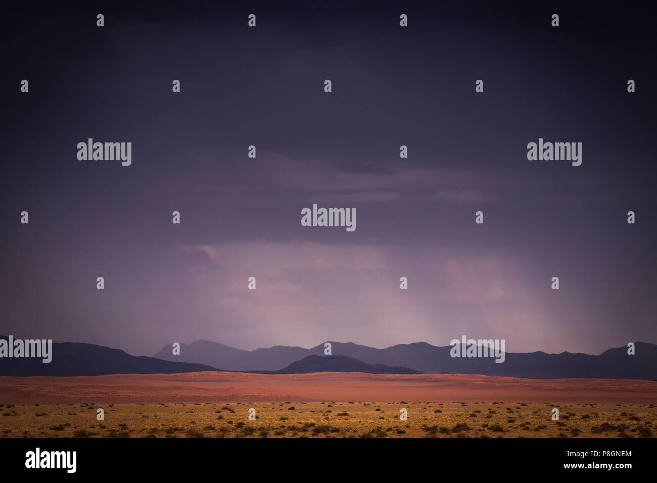 A rain storm in the Namibian desert Stock Photo - Alamy
