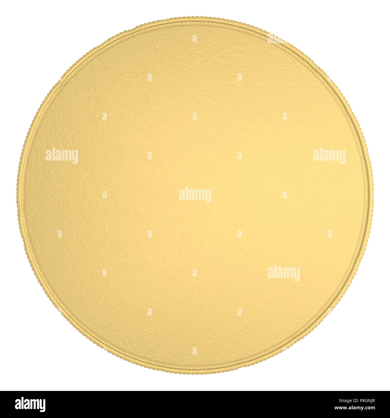 Empty gold coin. Isolated on white background. Include clipping path ...