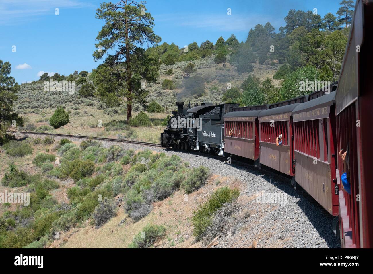Restored steam engine 489 on the Cumbres and Toltec scenic narrow guage ...