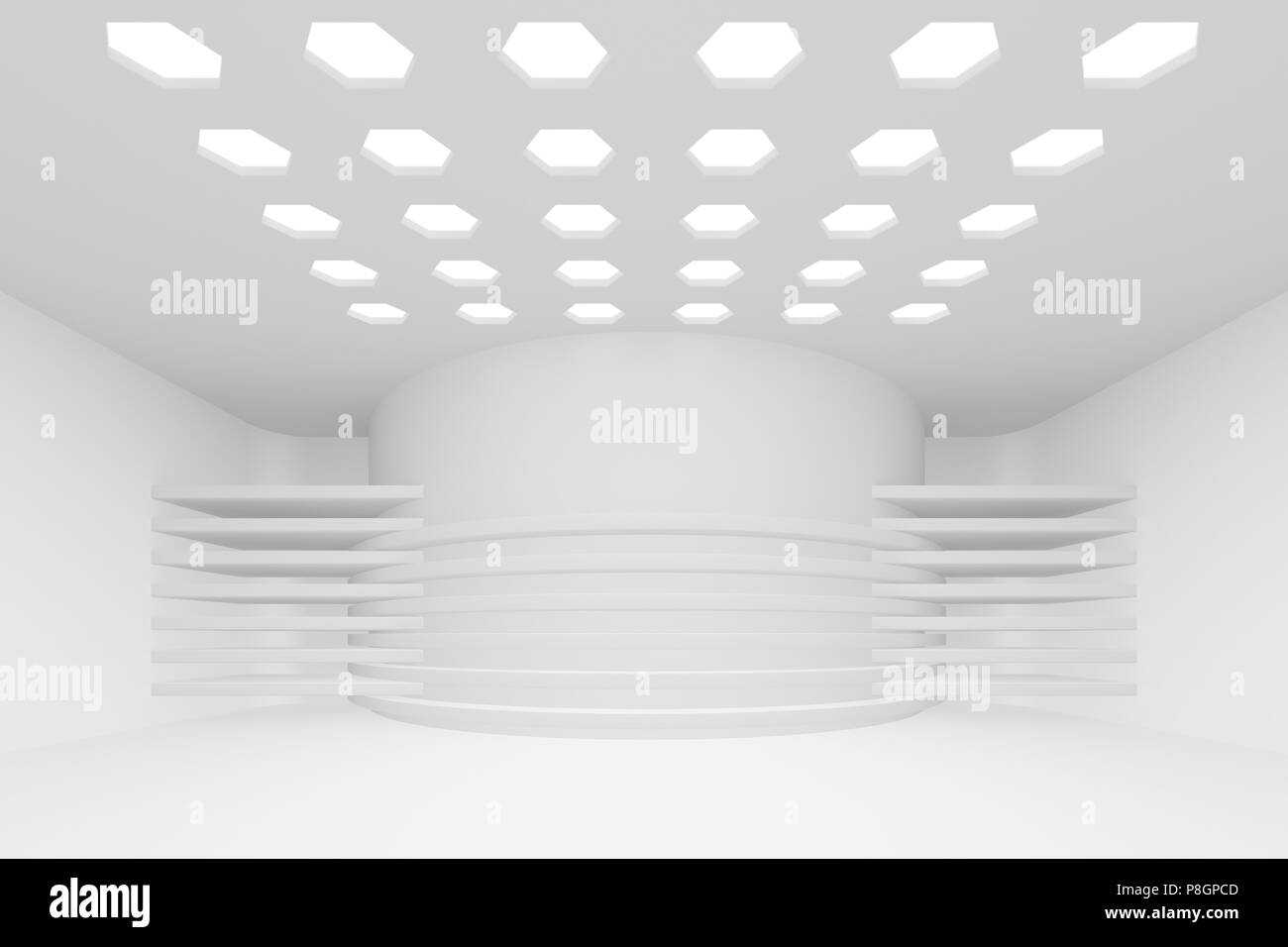 White interior. 3d render Stock Photo - Alamy