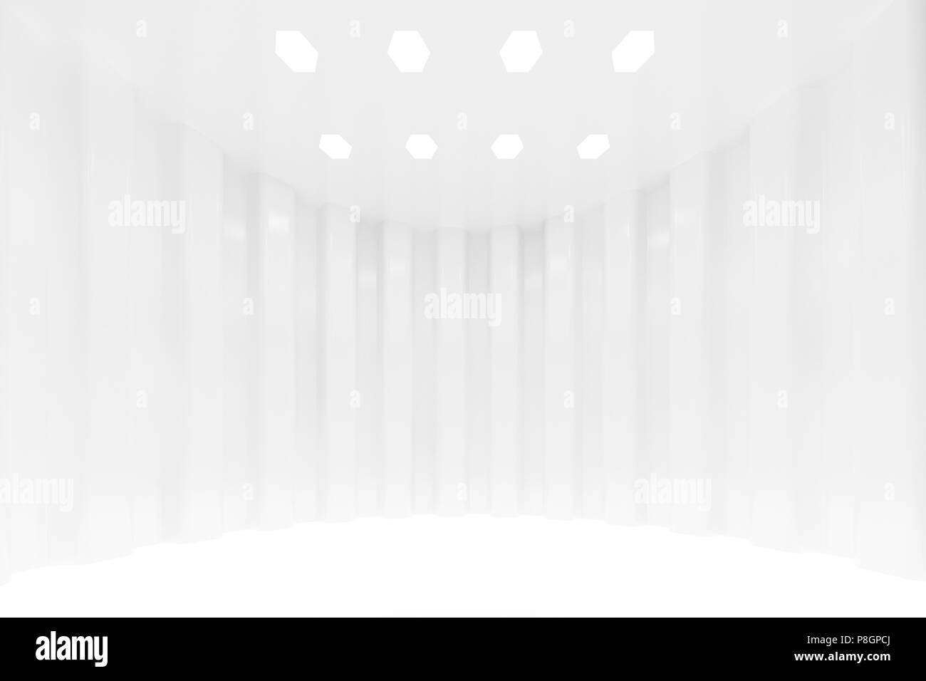 White interior. 3d render Stock Photo - Alamy