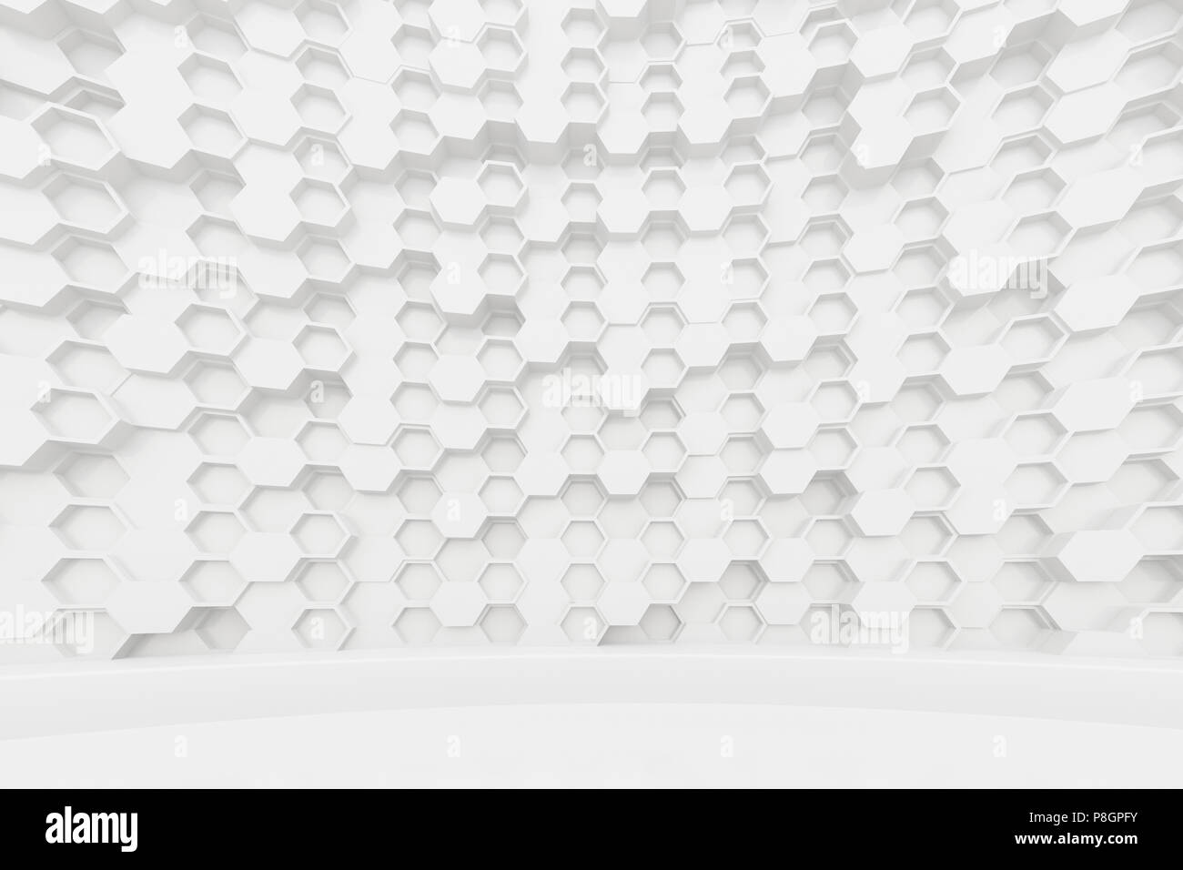 White architecture space. 3d render Stock Photo - Alamy