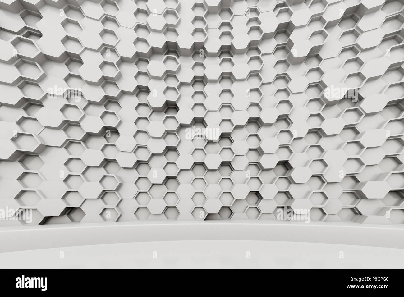 Gray architecture space. 3d render Stock Photo - Alamy