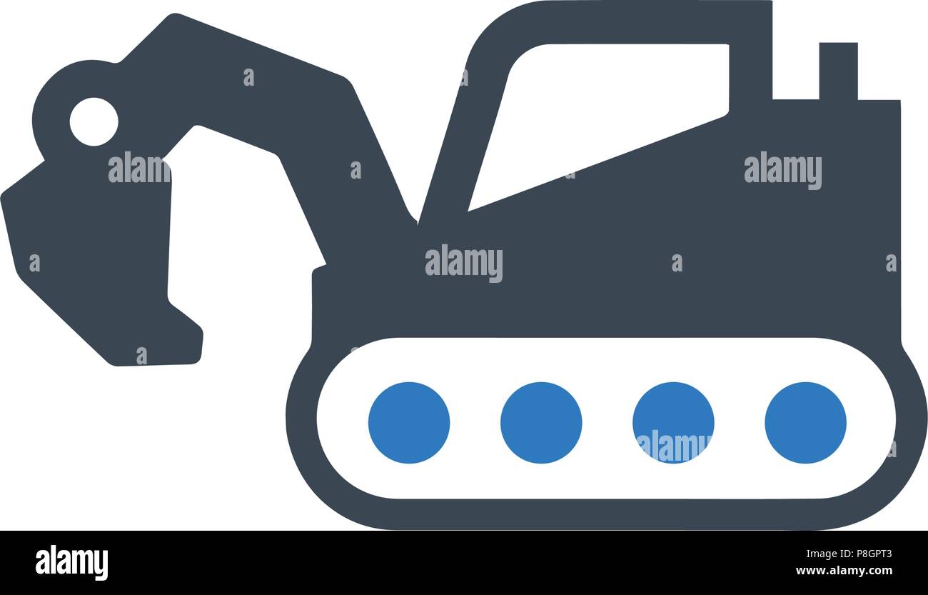 Excavator, Digger Icon Stock Vector Image & Art - Alamy