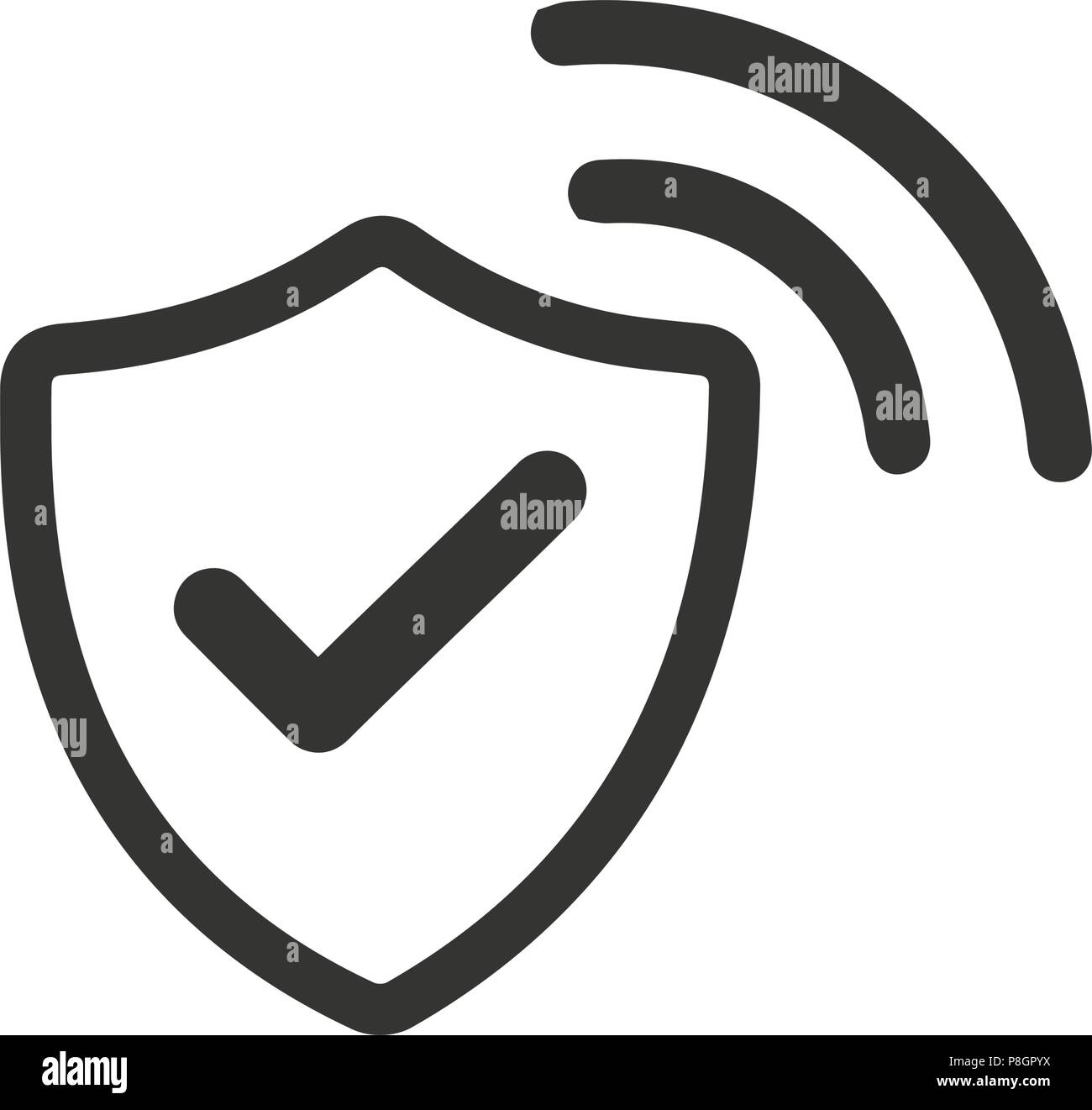 Wi-Fi Security Icon Stock Vector Image & Art - Alamy