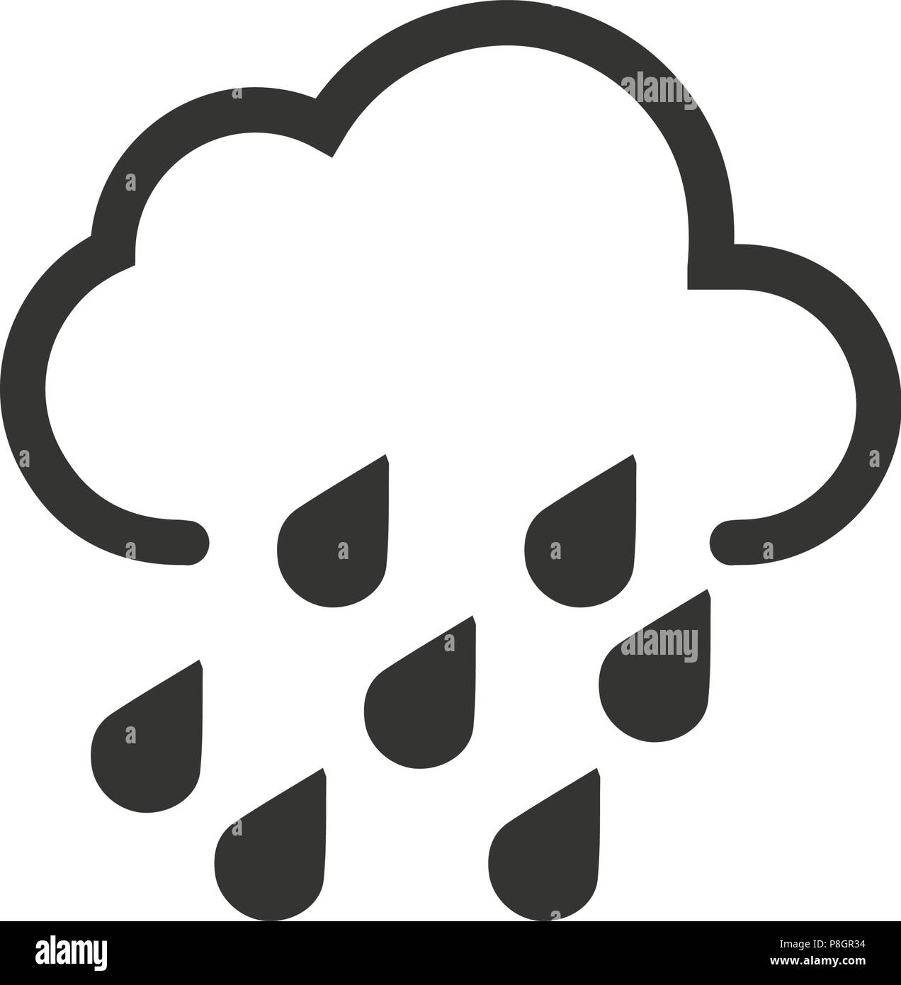 Heavy rain Stock Vector Images - Alamy