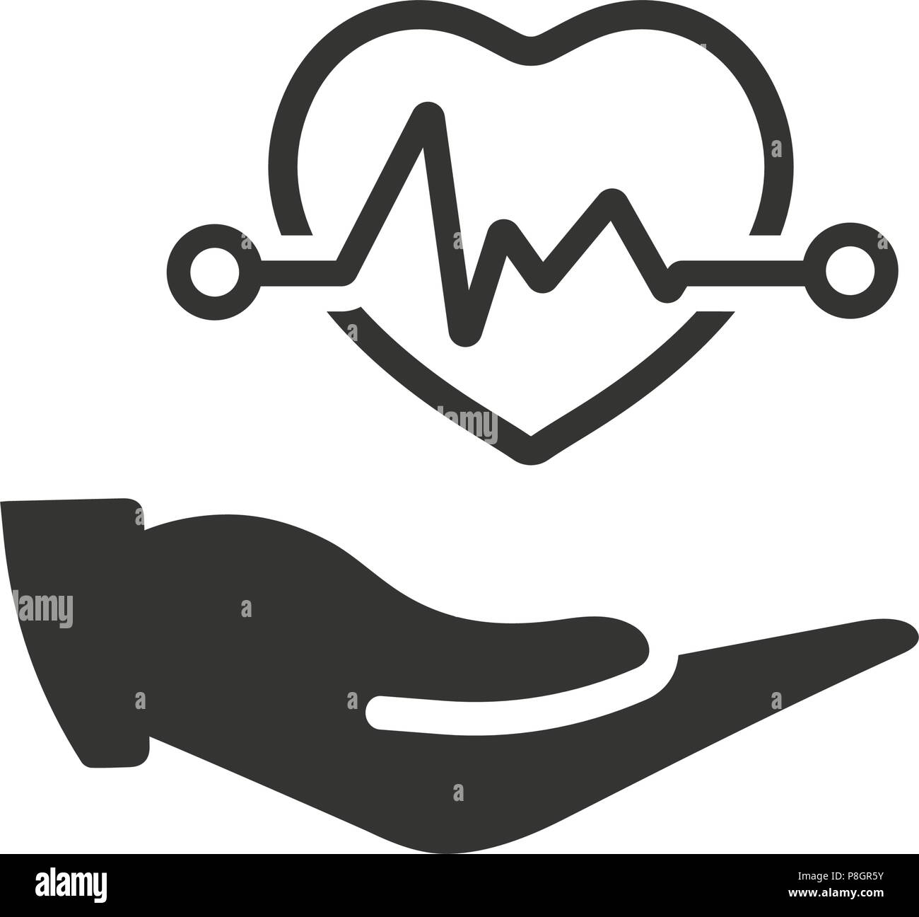 Heart Protection Icon Stock Vector Image & Art - Alamy