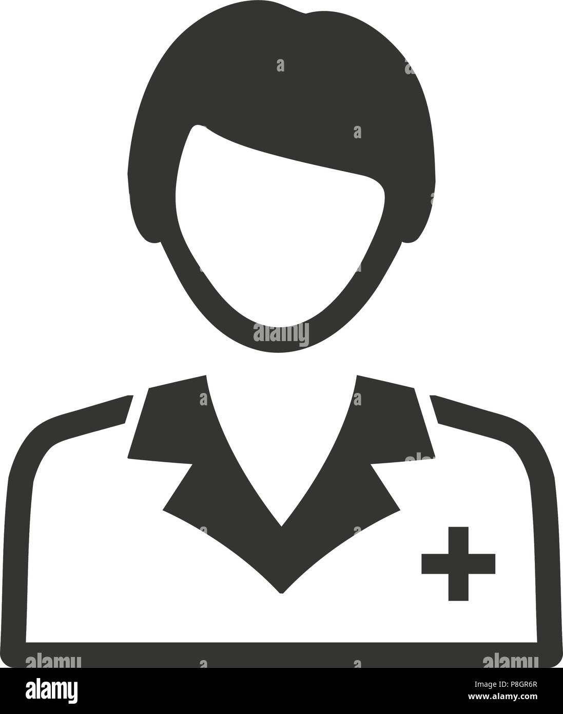 Doctor icon female stethoscope Stock Vector Images - Alamy