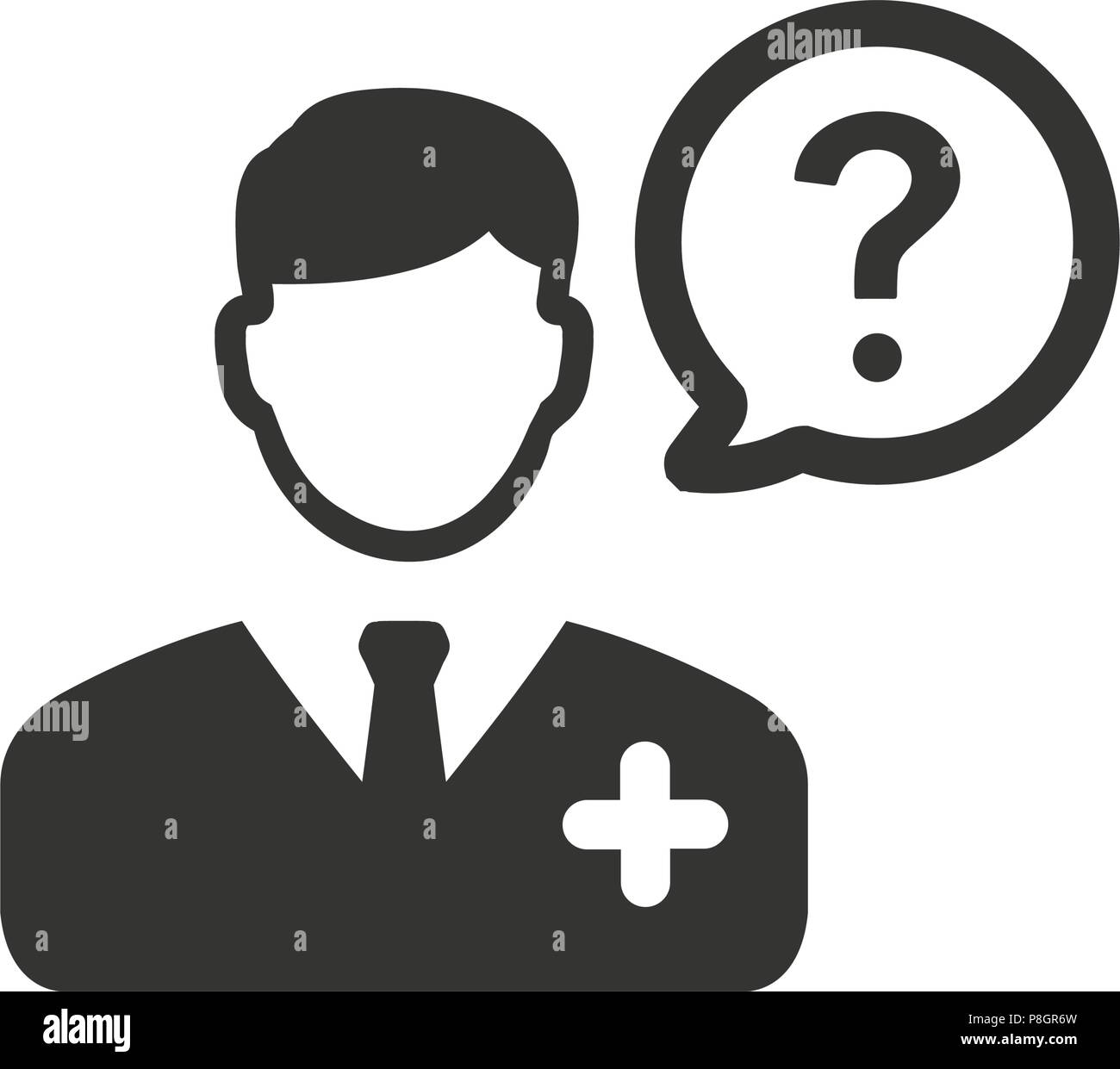 Ask Doctor Icon Stock Vector Image & Art - Alamy