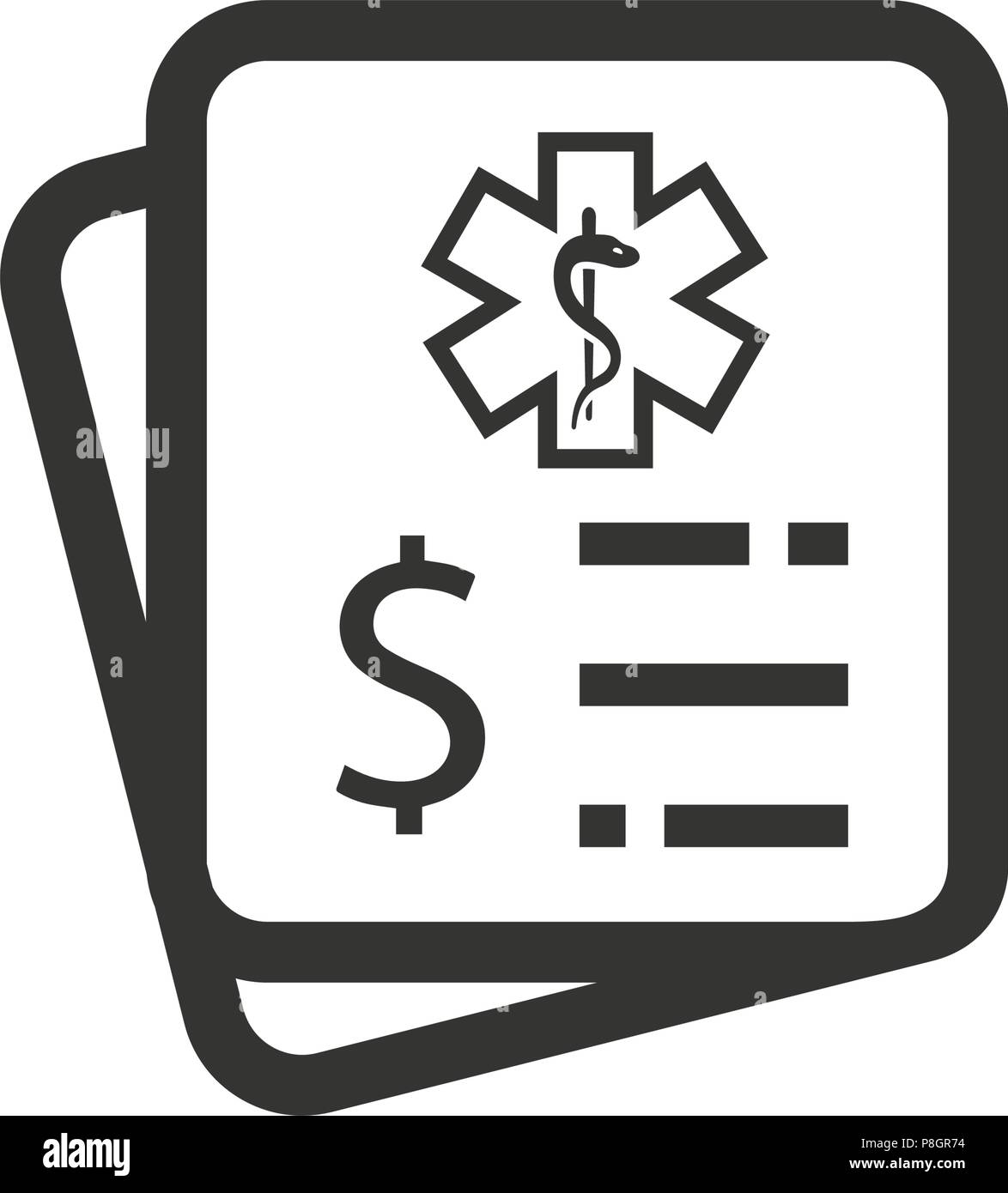 Medical Bill Icon Stock Vector Image & Art - Alamy