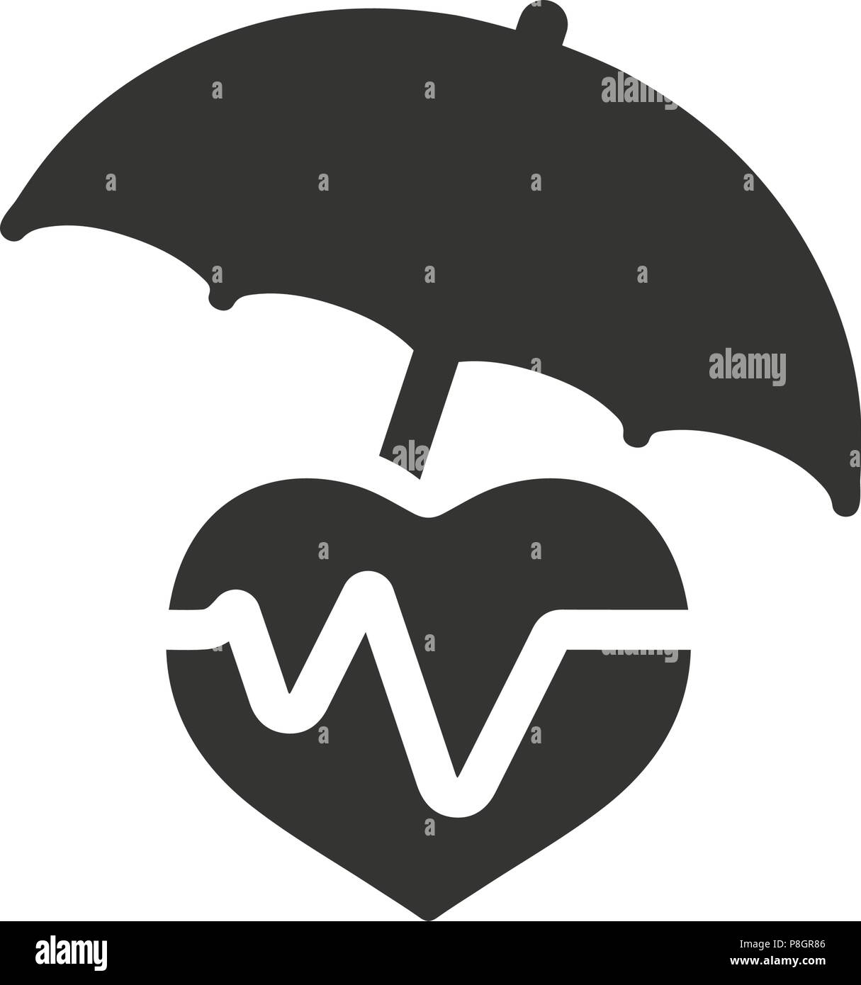 Heart Protection Icon Stock Vector Image & Art - Alamy