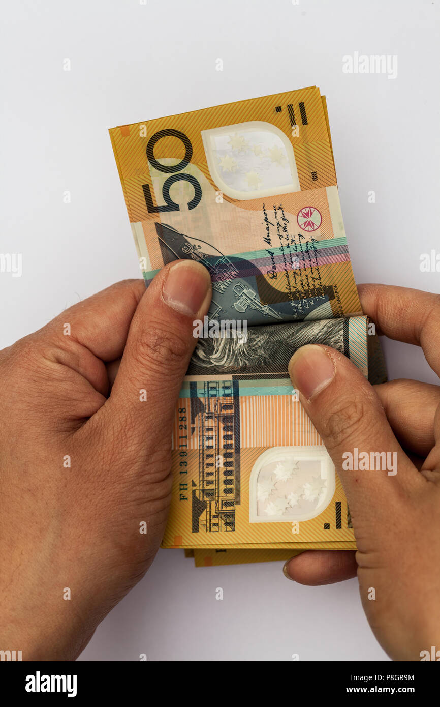 Counting money australia hi-res stock photography and images - Alamy