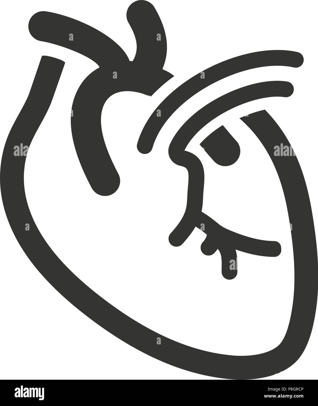 Human Heart Icon Stock Vector Image & Art - Alamy