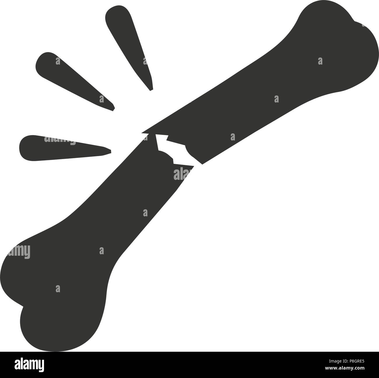Broken Bone Icon Stock Vector Image & Art - Alamy