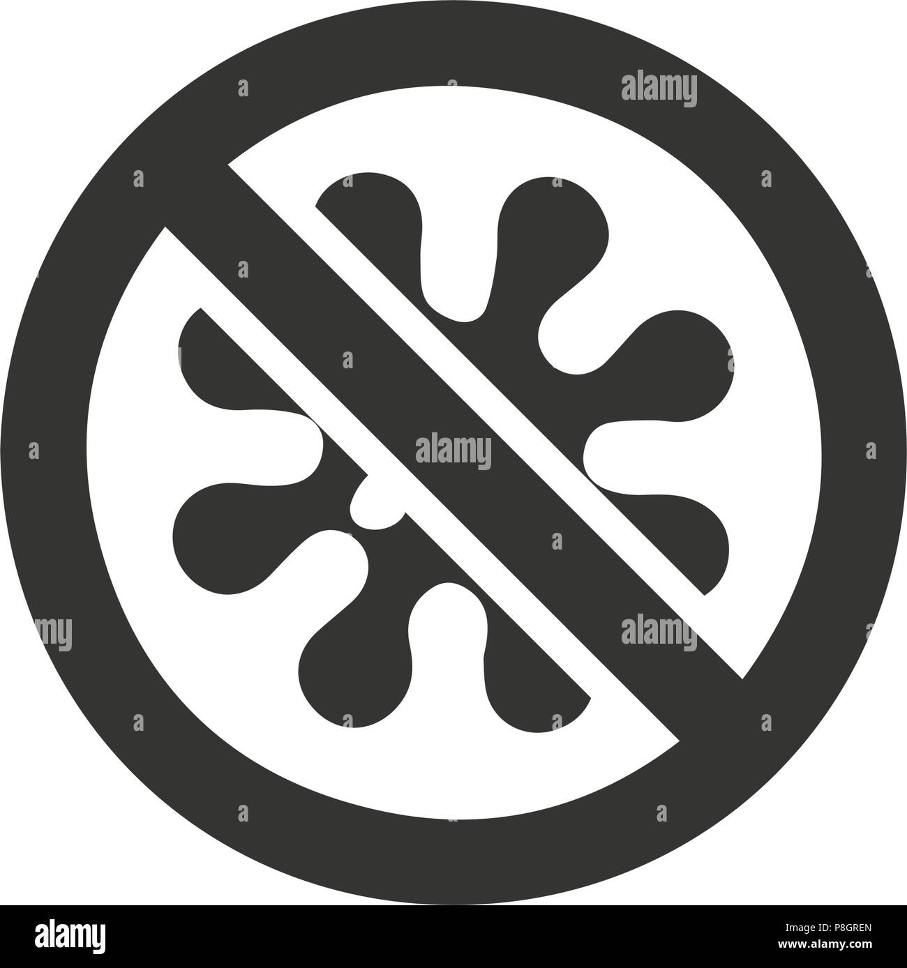 No Germs Warning Icon Stock Vector Image & Art - Alamy