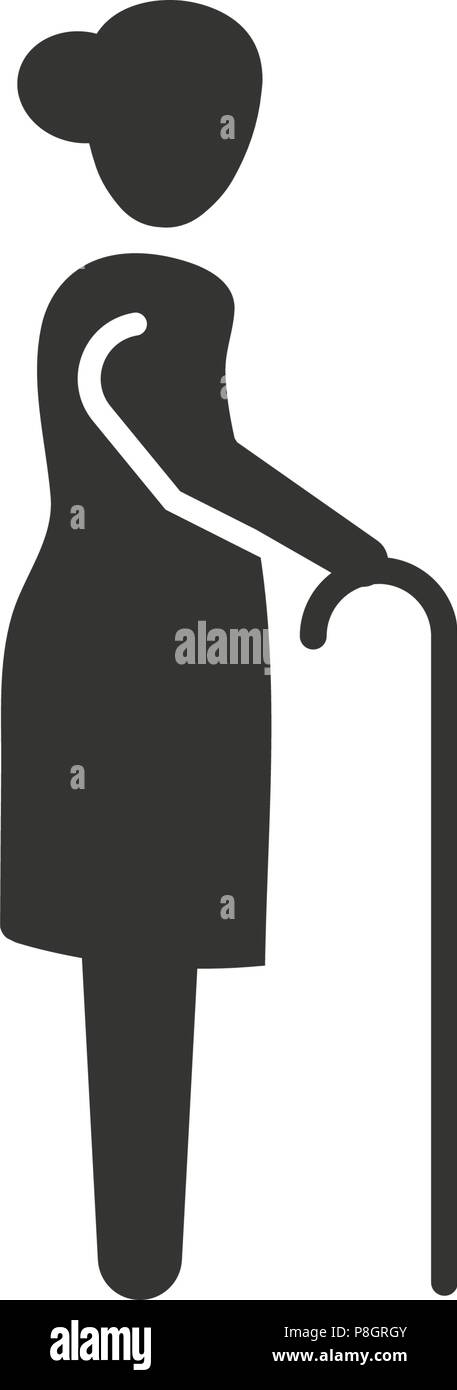 Old Woman Icon Stock Vector Image & Art - Alamy