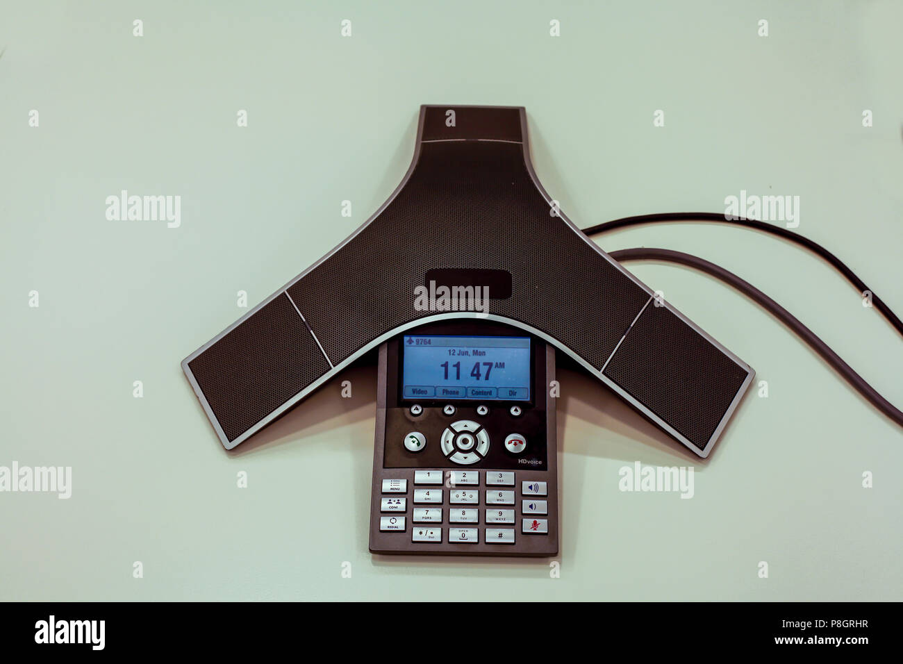 Speaker phone for conference meetings Stock Photo - Alamy