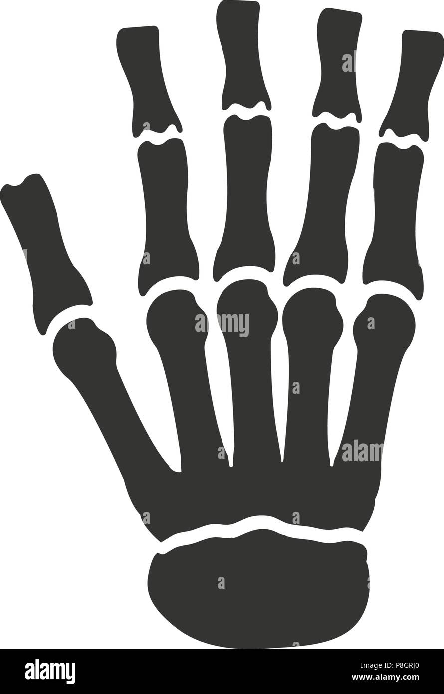 Hand Skeleton Icon Stock Vector Image & Art - Alamy