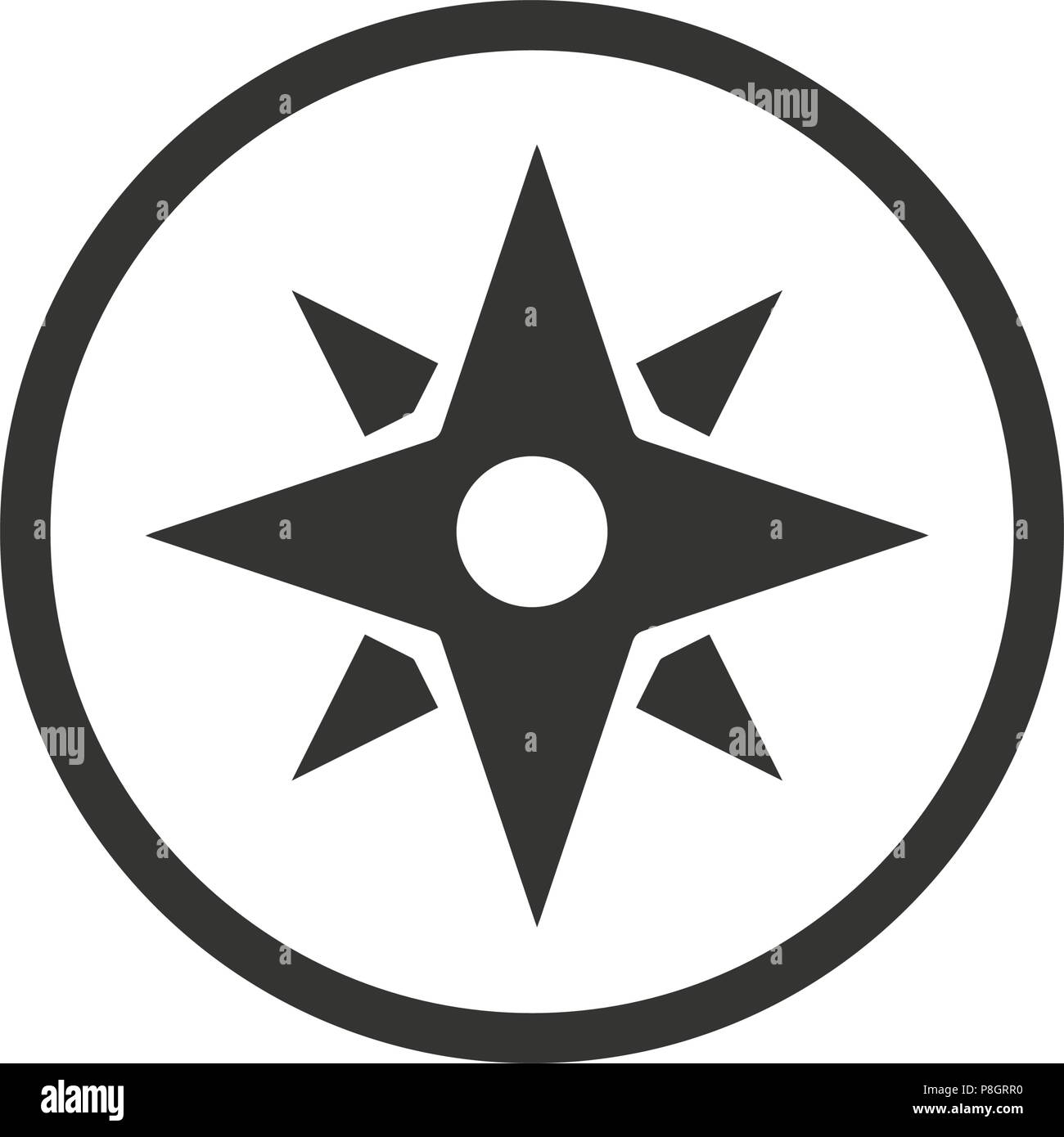Direction Compass Icon Stock Vector Image & Art - Alamy