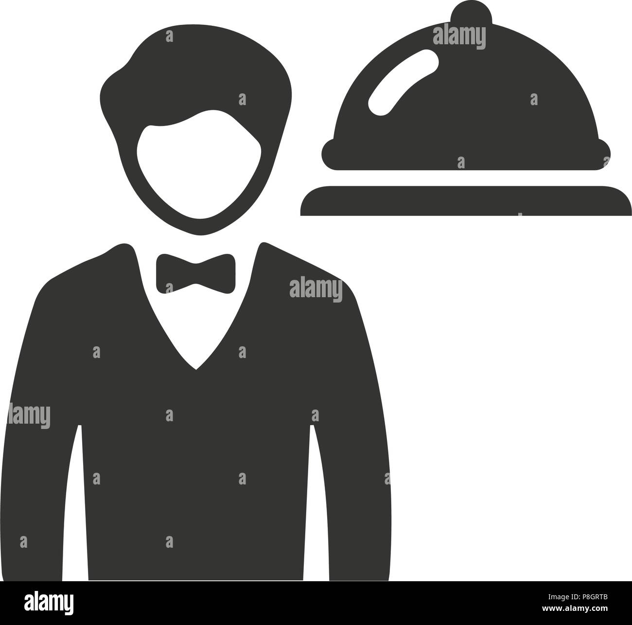 Waiter icon hi-res stock photography and images - Alamy