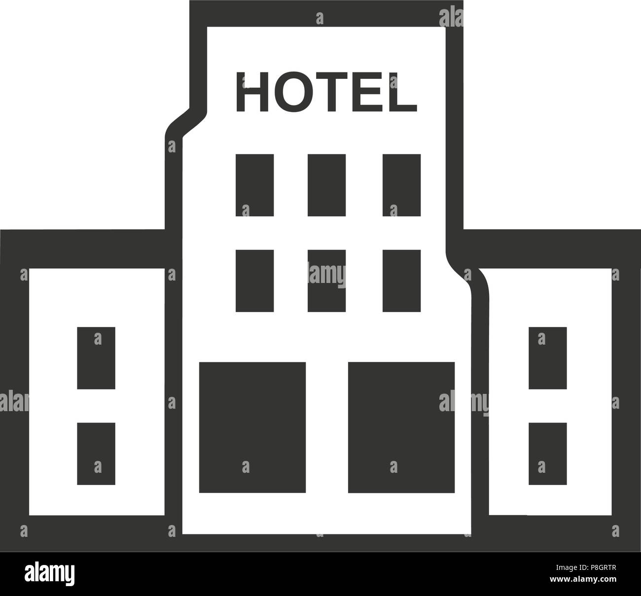 Hotel Building Icon Stock Vector Image & Art - Alamy